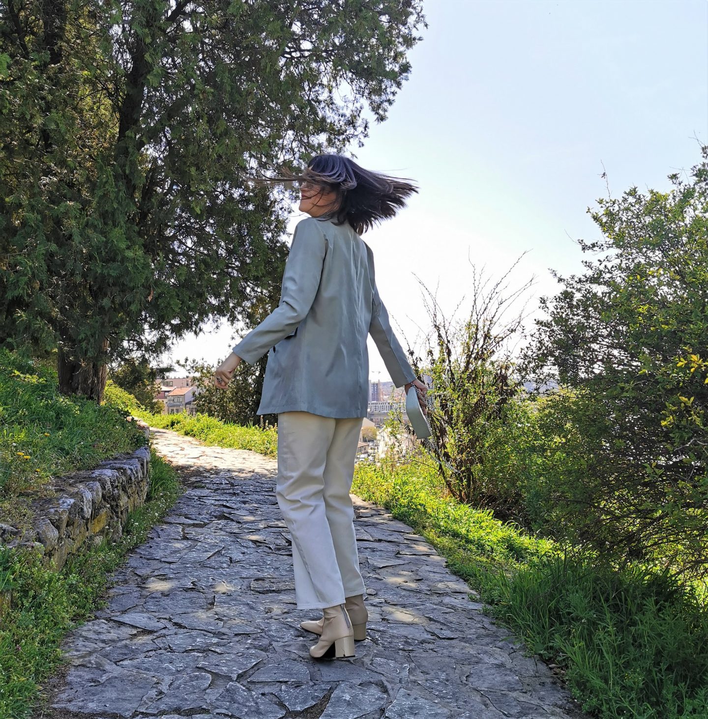 Sage Green & Beige Outfit Idea - BambolaI Fashion